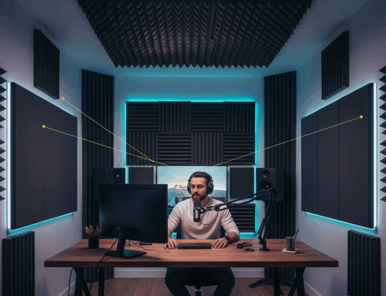Acoustic Foam Panels Placement: Guide for Podcasters & Gamers